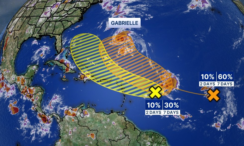 ¿Qué viene detrás del huracán Gabrielle? Dos ondas tropicales mantienen la alerta en el ...